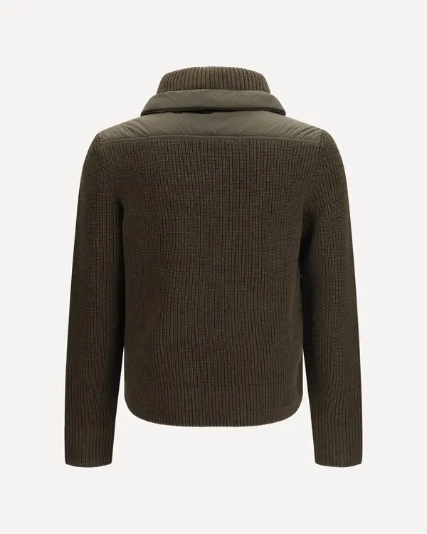 Moncler Padded Woo Cardigan With Zip Mae