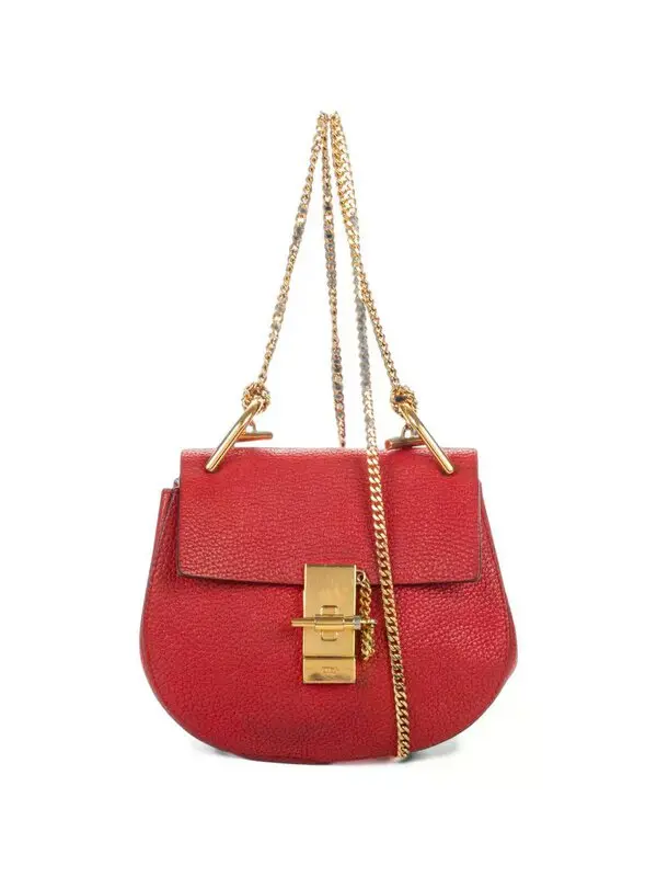 Chloé Mini Drew Leather Shoulder Bag - Red