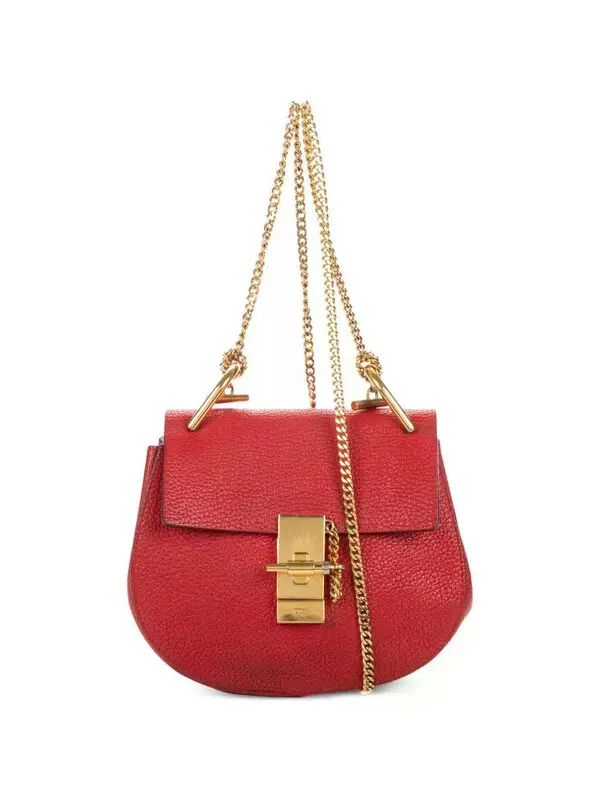 Chloé Mini Drew Leather Shoulder Bag - Red