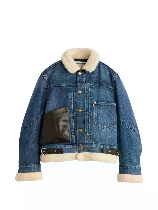 Sacai X Levi's Leather-trim Denim Jacket