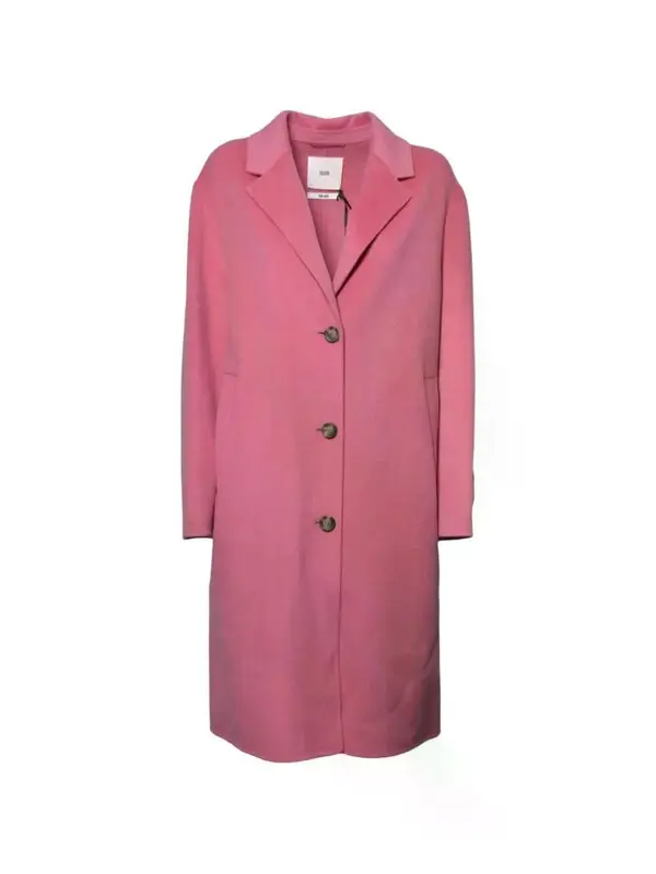 SOLOTRE Notched-lapel Single-breasted Coat - Pink