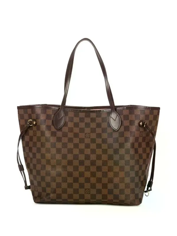 LOUIS VUITTON Neverfull Mm Damier Ebene Tote Bag - Brown