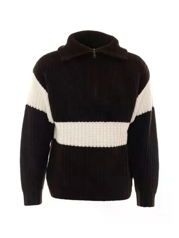 LISA YANG Rafferty Half-zip Sweater - Brown
