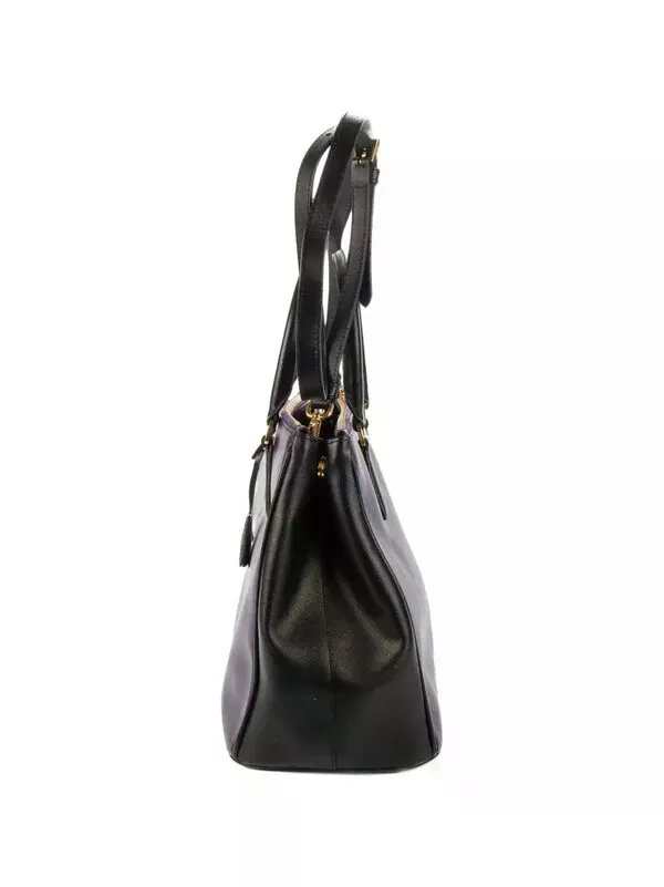 Prada Double Zip Galleria Two-way Handbag - Purple