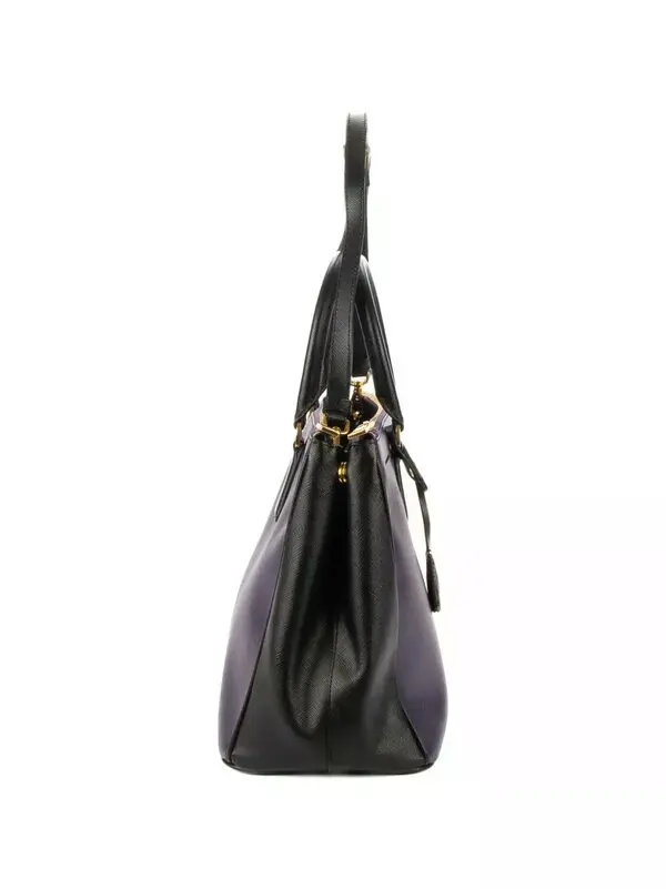 Prada Double Zip Galleria Two-way Handbag - Purple