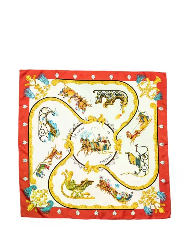 Hermès Plumes Et Grelots Scarf - Neutrals