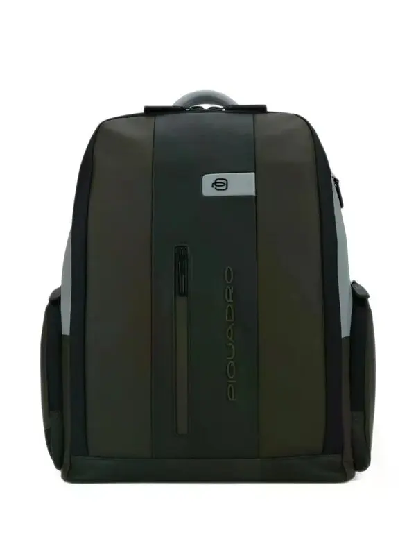 PIQUADRO Logo-print Leather Backpack