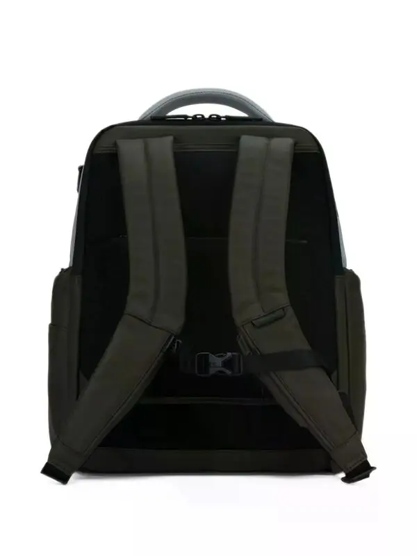 PIQUADRO Logo-print Leather Backpack