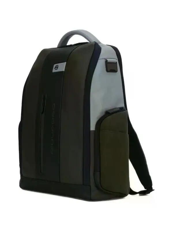 PIQUADRO Logo-print Leather Backpack