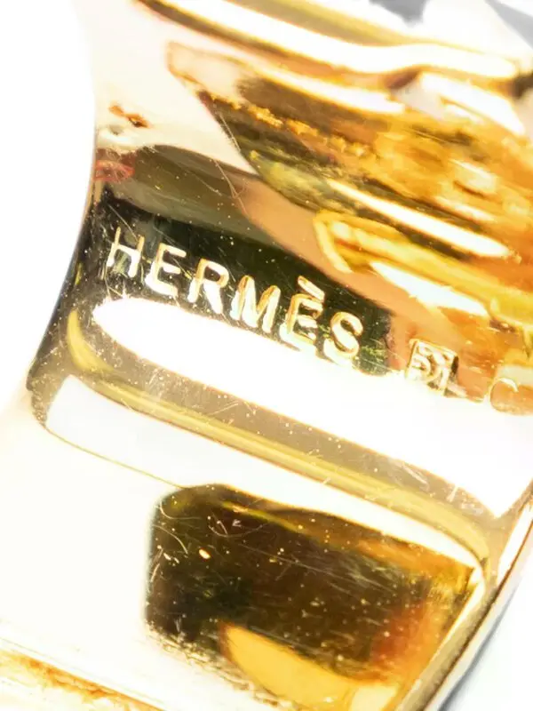 Hermès Floral-motif Enamel Earrings