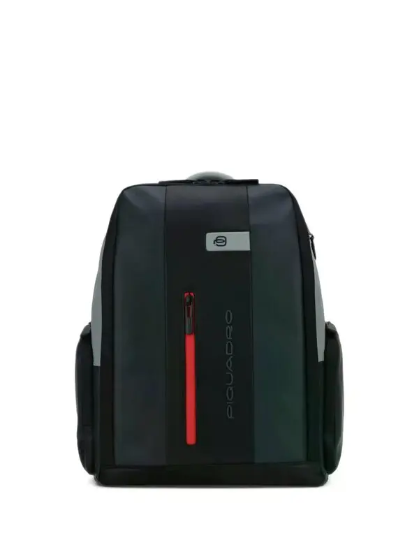 PIQUADRO Logo-print Leather Backpack - Green
