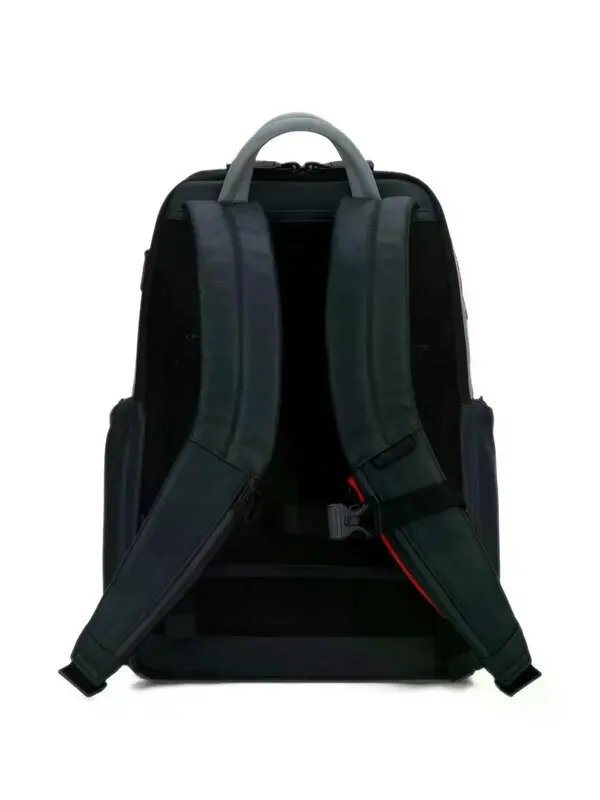 PIQUADRO Logo-print Leather Backpack