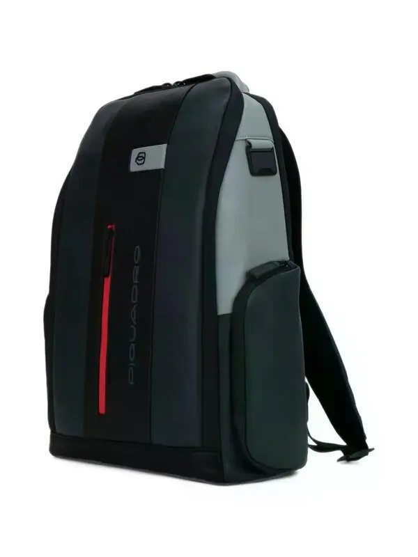 PIQUADRO Logo-print Leather Backpack