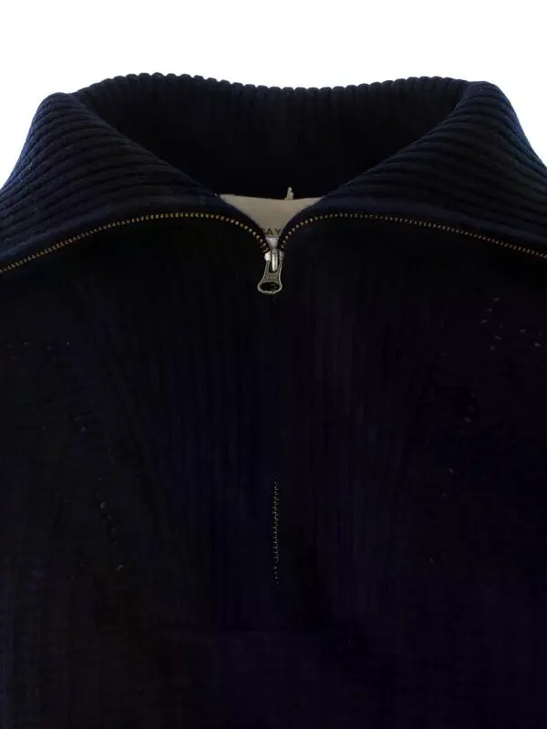LISA YANG Rafferty Half-zip Striped Sweater
