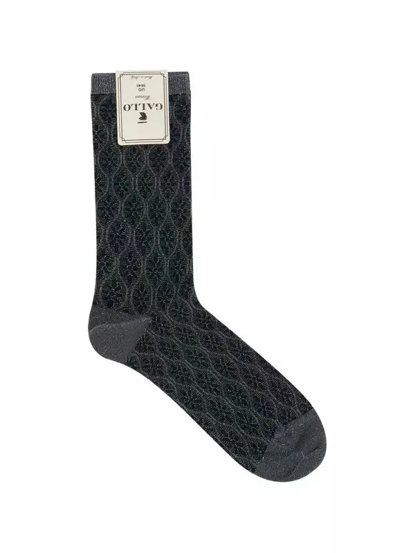 GALLO Patterned Metallic-effect Socks