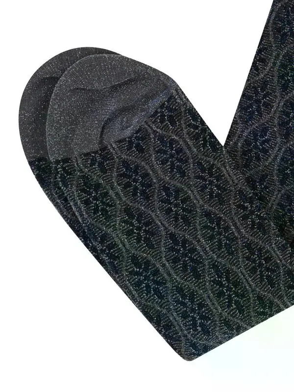GALLO Patterned Metallic-effect Socks