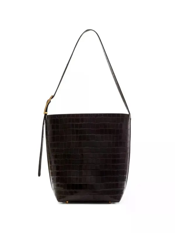 ANINE BING Elly Bucket Bag Embossed Dark - Brown