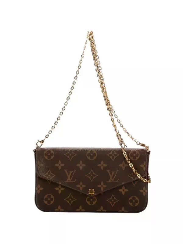LOUIS VUITTON Pochette Felicie Monogram Shoulder Bag - Brown