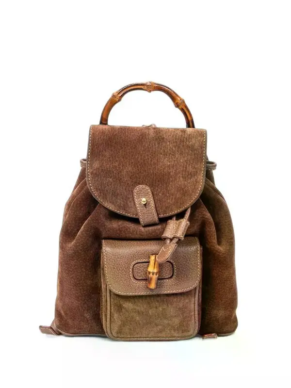 Gucci Mini Bamboo Suede Backpack