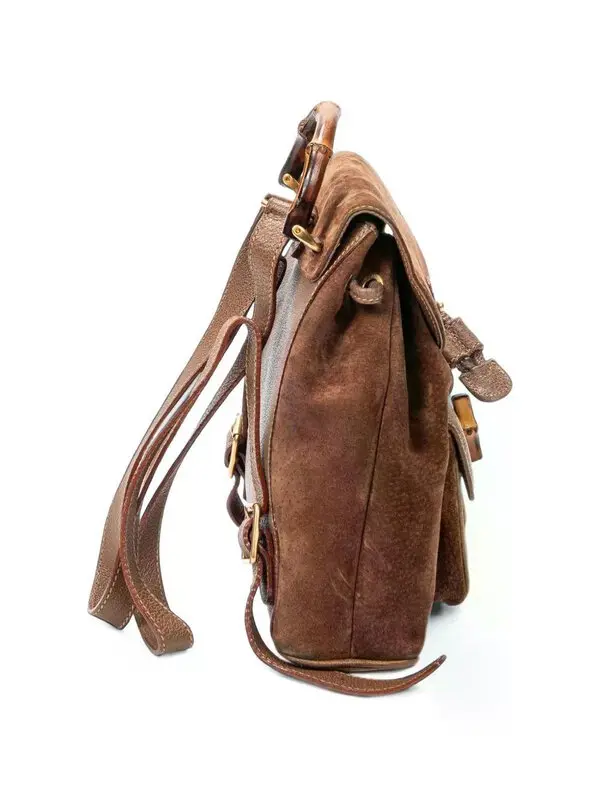 Gucci Mini Bamboo Suede Backpack
