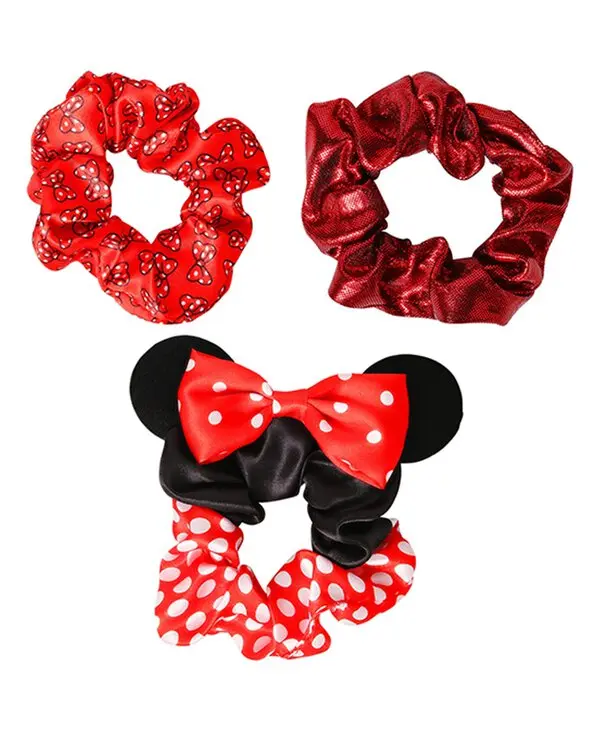 Disney Minnie Mouse Scrunchies 3-piece Official License - Red