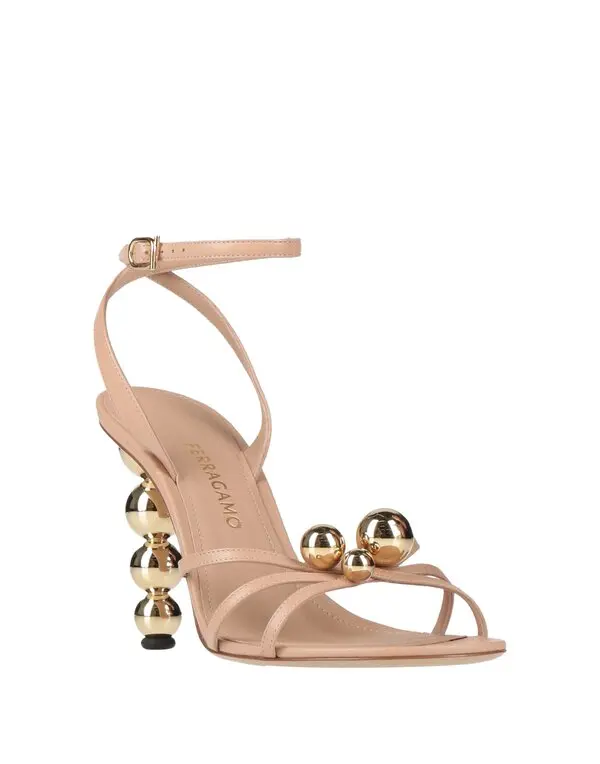 FERRAGAMO Sandals Blush Size Lambskin