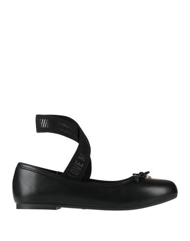 Moschino Ballet Flats Size Synthetic Material, Textile Fibers - Black