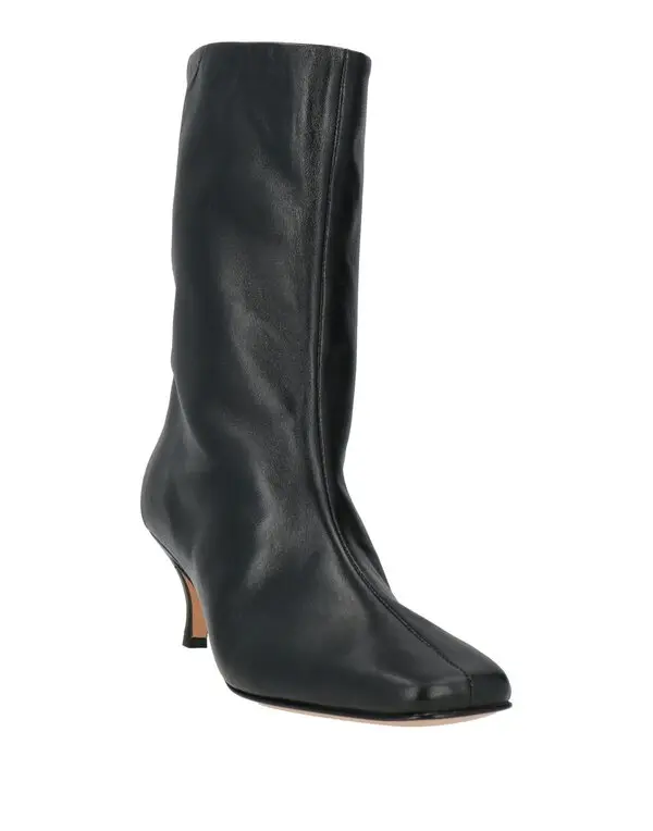 FABRIZIO CHINI Ankle Boots Burgundy Size Leather - Black