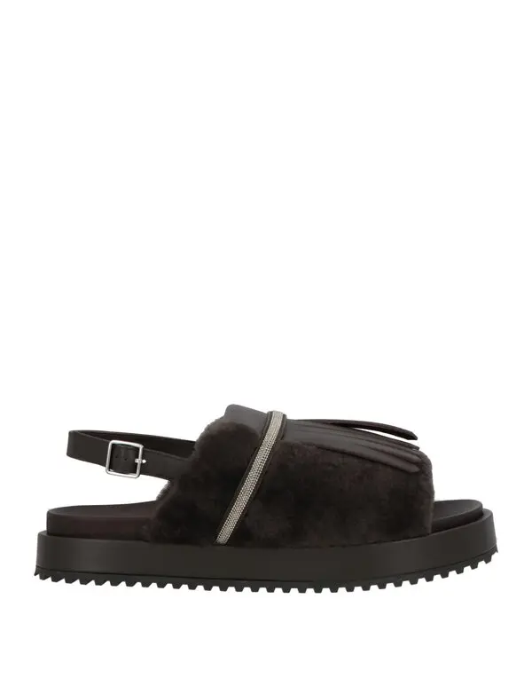 TWINSET Sandals Dark Size Leather