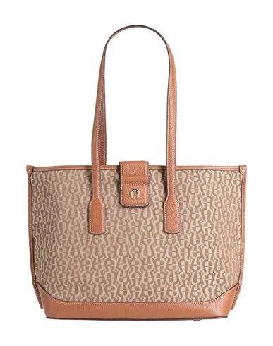 AIGNER Shoulder Bag Recycled Polyester, Leather - Sand