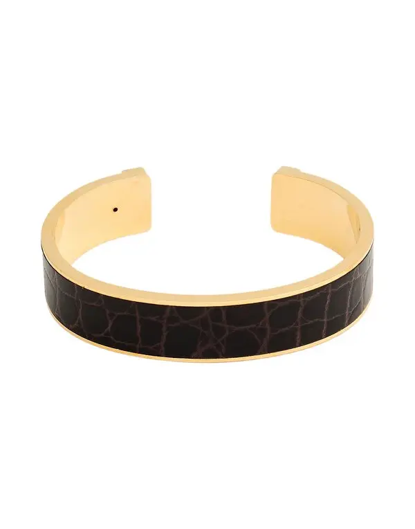 Dsquared2 Bracelet Brick Brass, Calfskin - Brown