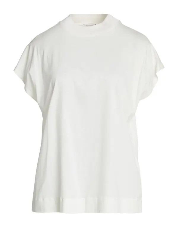 Peserico T-shirt Ivory Size Lyocell, Cotton