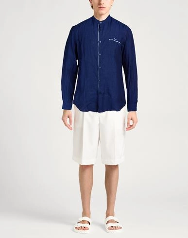 HARMONT & BLAINE Shirt Size Linen - Blue