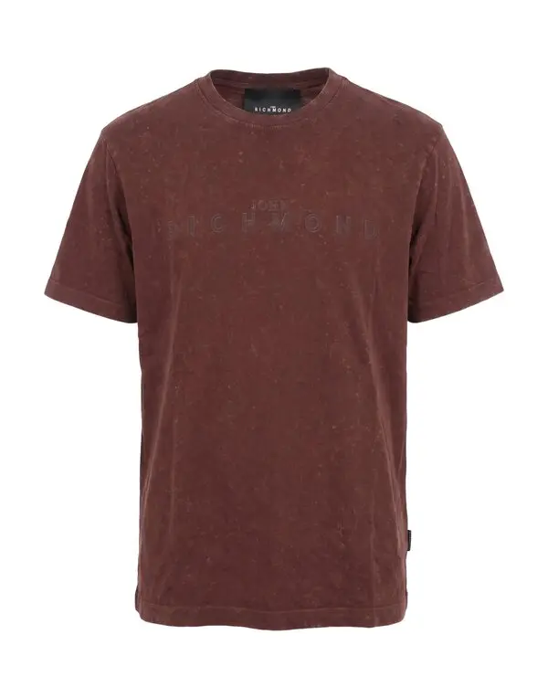 John Richmond T-shirt Chocolate Size Cotton - Brown
