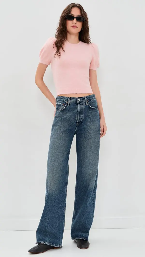 Alice + Olivia Ciara Puff Sleeve Sweater