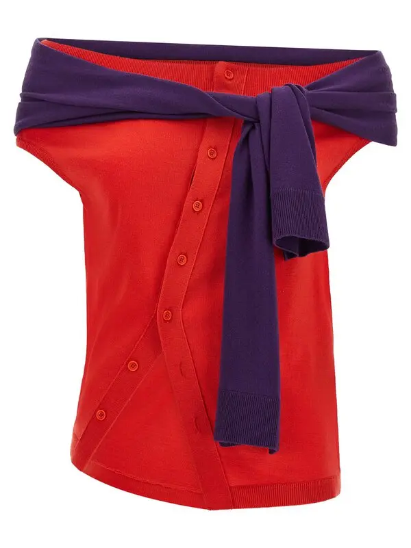 JW Anderson J.w.anderson 'off Shoulder' Tank Top - Red