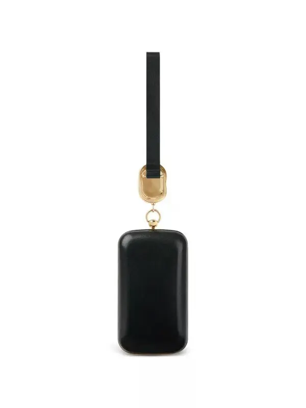 Givenchy Evening Clutch In Nappa Leather With Crystal Jewel