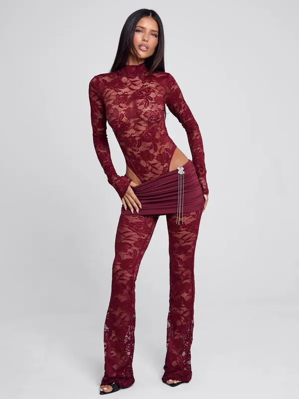 OUTCAST Roselle Bodysuit Wine