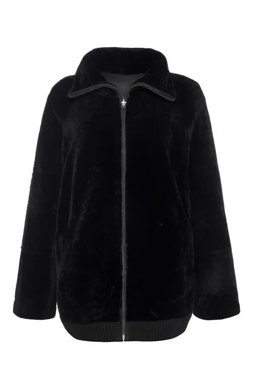 Gorski Reversible Genuine Shearling Jacket - Black
