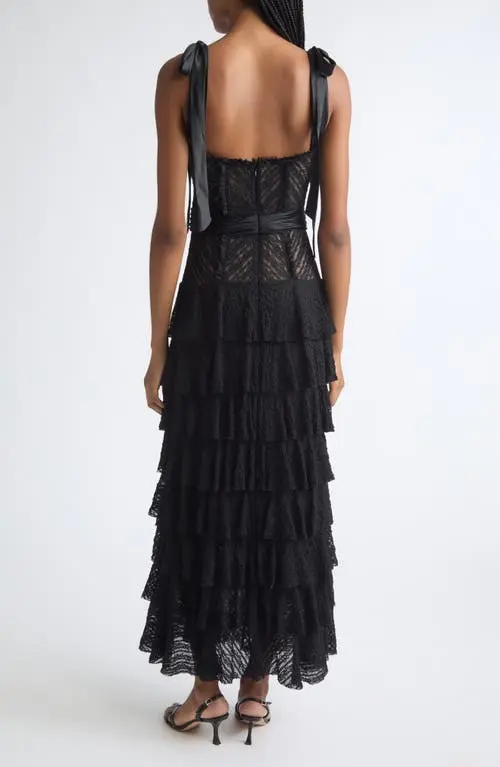 Cinq À Sept Sabrina Lace Tiered Maxi Dress