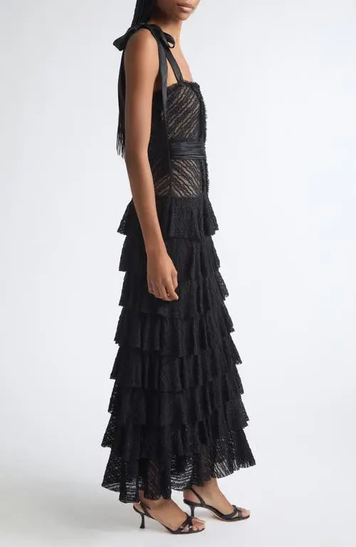 Cinq À Sept Sabrina Lace Tiered Maxi Dress
