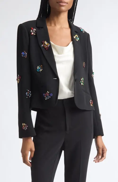 Cinq À Sept Le Petit Karlie Crown Jewel Blazer - Black/multi