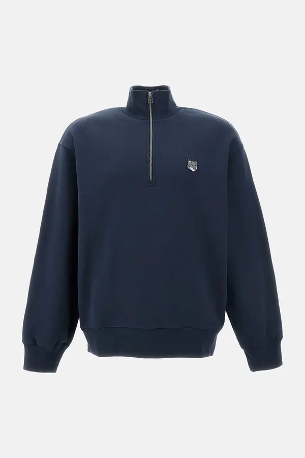 Maison Kitsuné Felpa Fox Head Comfort Con Mezza Zip