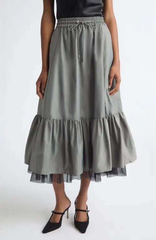 Cinq À Sept Arianne Midi Skirt - Ironcloud/black