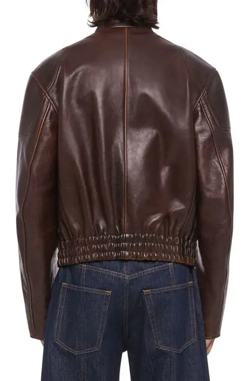 Helmut Lang Glossy Leather Moto Jacket