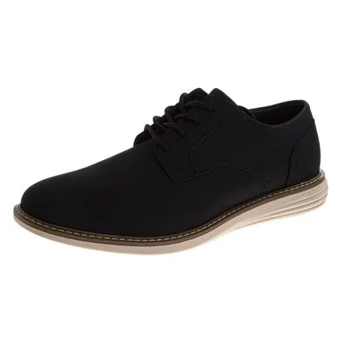 Perry Ellis Casual Laceup Oxford Shoe Lightweight Business Casual Comfort Shoe - Black