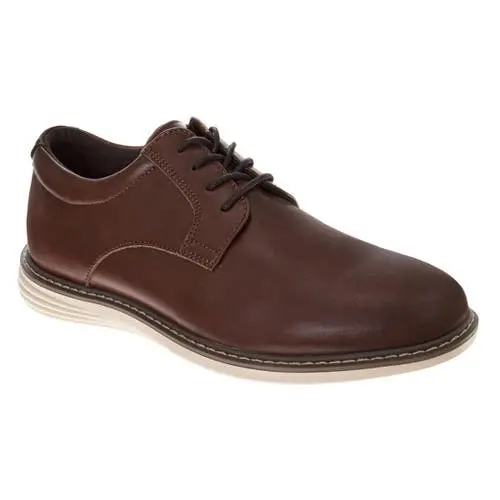 Perry Ellis Casual Lace-up Oxford Shoe Lightweight Business Casual Comfort Shoe - Brown
