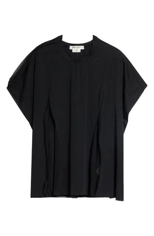 Comme Des Garçons Pleated Tricot T-shirt - Black