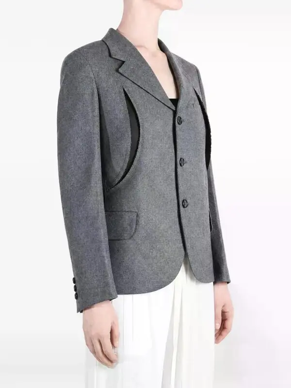 Comme Des Garçons Cut-out Wool Blazer
