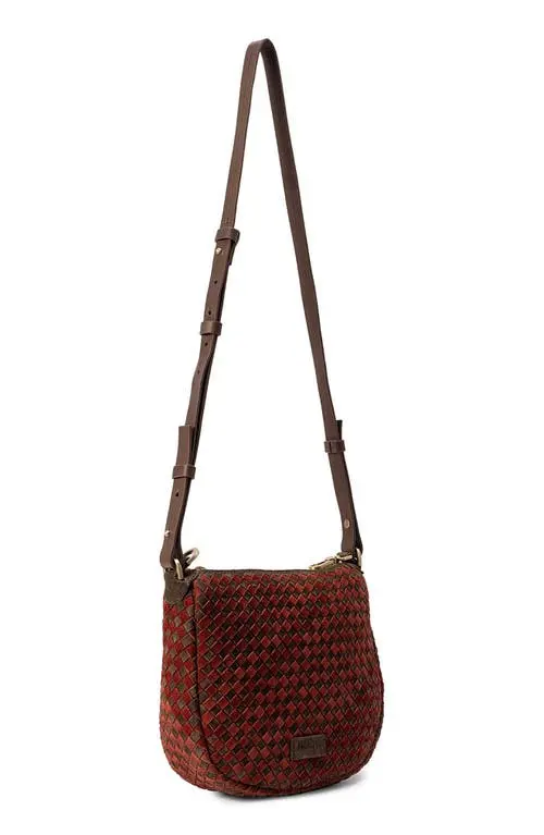 Écotorie Carrie Woven Suede Crossbody Bag
